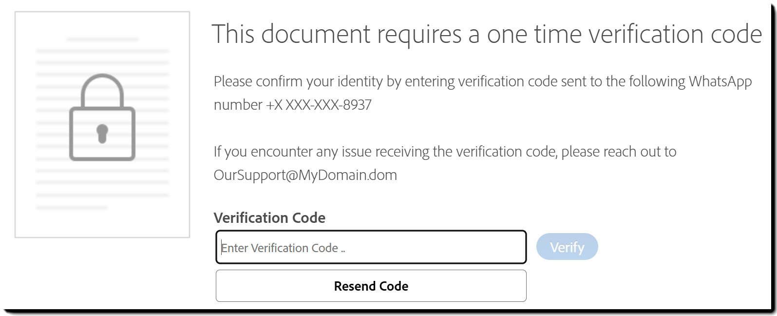 WhatsApp authentication